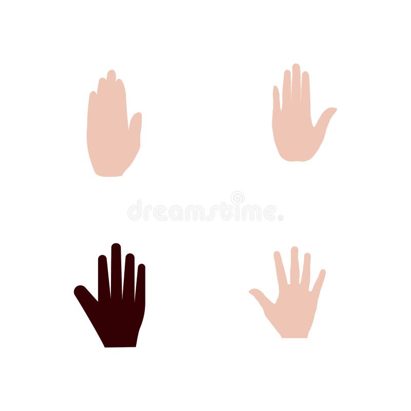 Simple Hand Logo Vector Template Stock Illustration - Illustration of ...