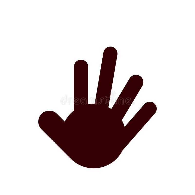 Simple Hand Logo Vector Template Stock Illustration - Illustration of ...