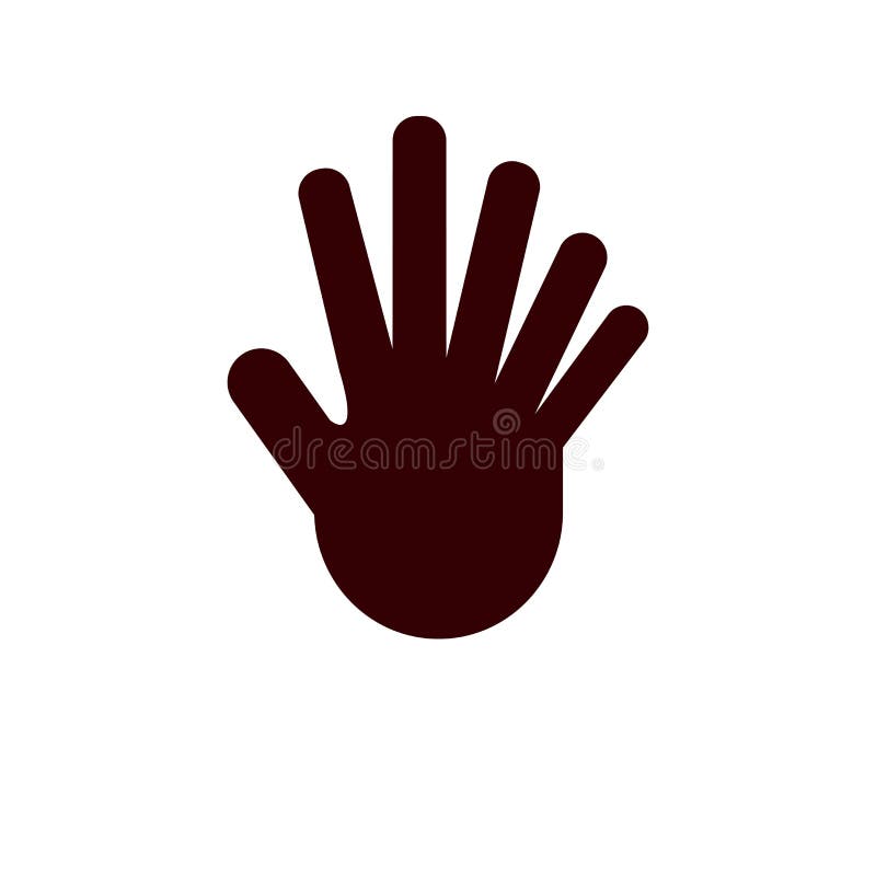 Simple Hand Logo Vector Template Stock Illustration - Illustration of ...
