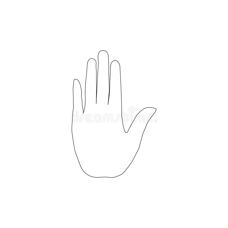 Simple Hand Logo Vector Template Stock Illustration - Illustration of ...