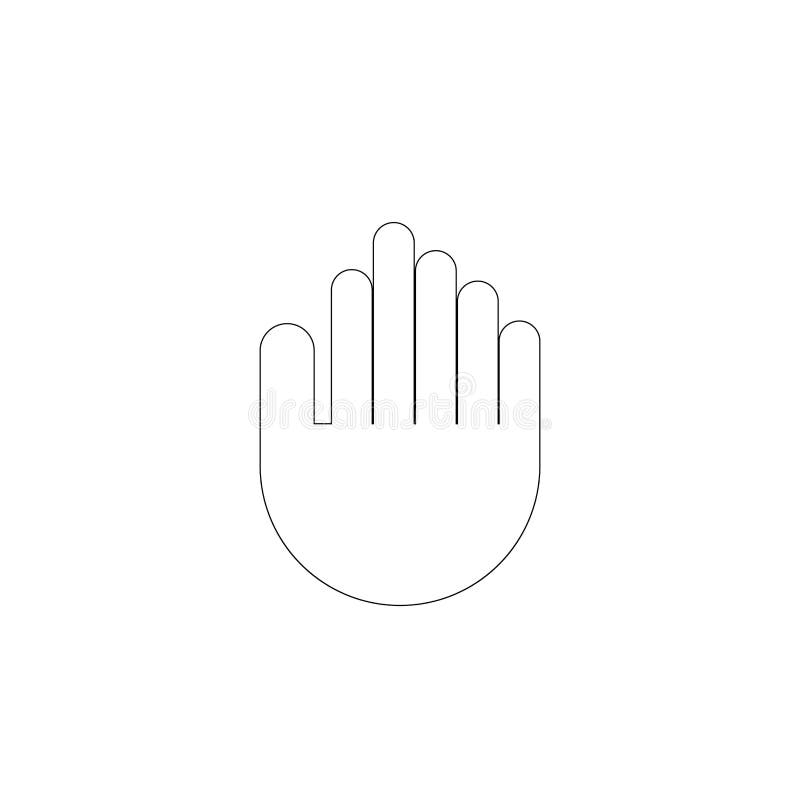 Simple Hand Logo Vector Template Stock Illustration - Illustration of ...