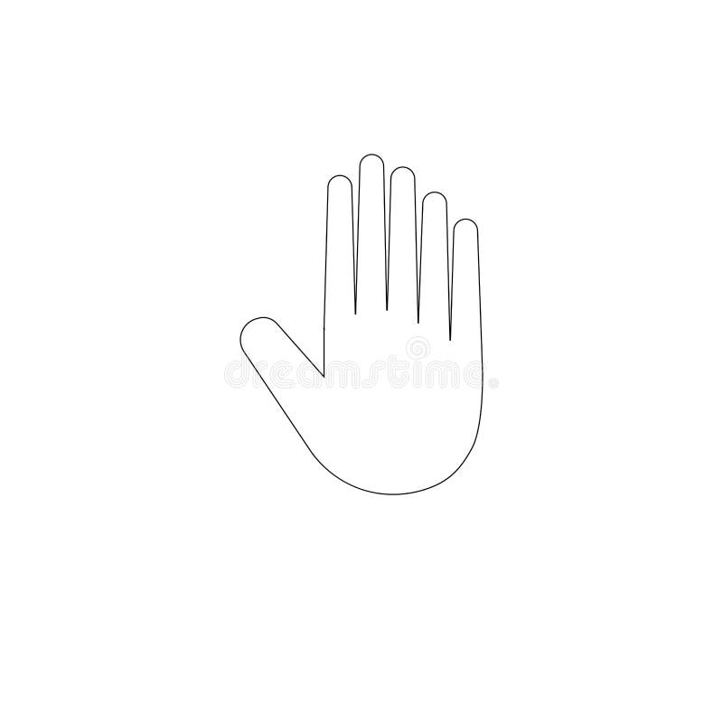 Simple Hand Logo Vector Template Stock Illustration - Illustration of ...