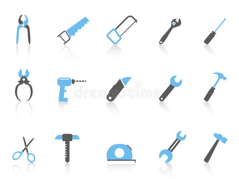 Tools icon set stock vector. Illustration of drill, measurement - 32491358