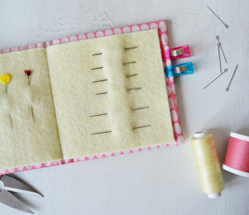 Simple Handmade Needle Book Pins Clips Stock Photos - Free & Royalty ...