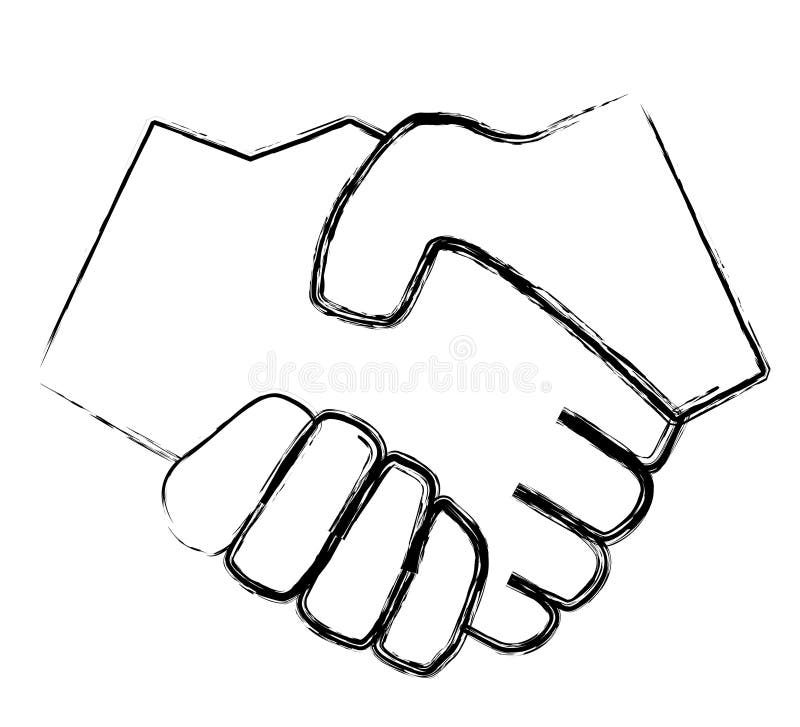 Simple handshake stock illustration. Illustration of team - 925876