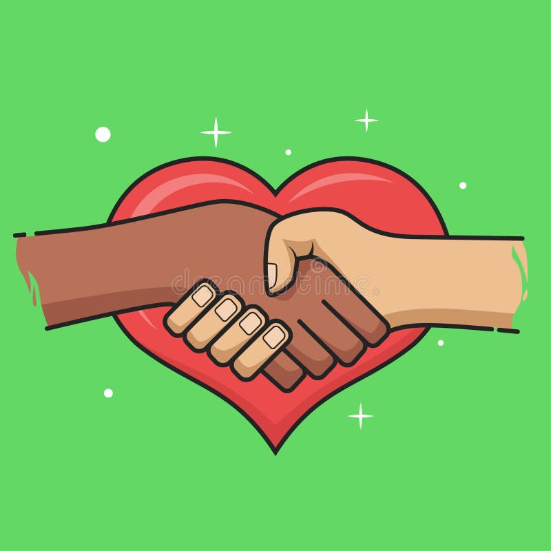 Racial Unity Handshake Stock Illustrations – 126 Racial Unity Handshake ...