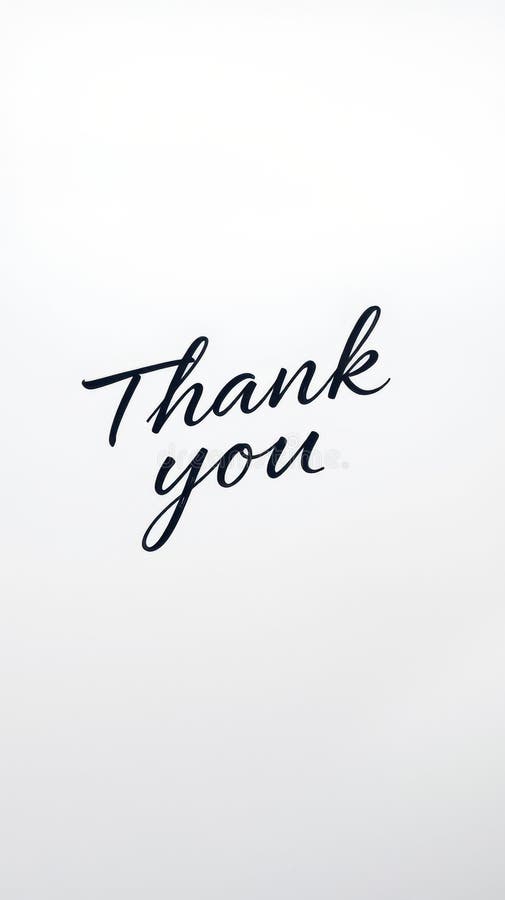 Simple Handwritten Thank You Note on a Clean White Background ...