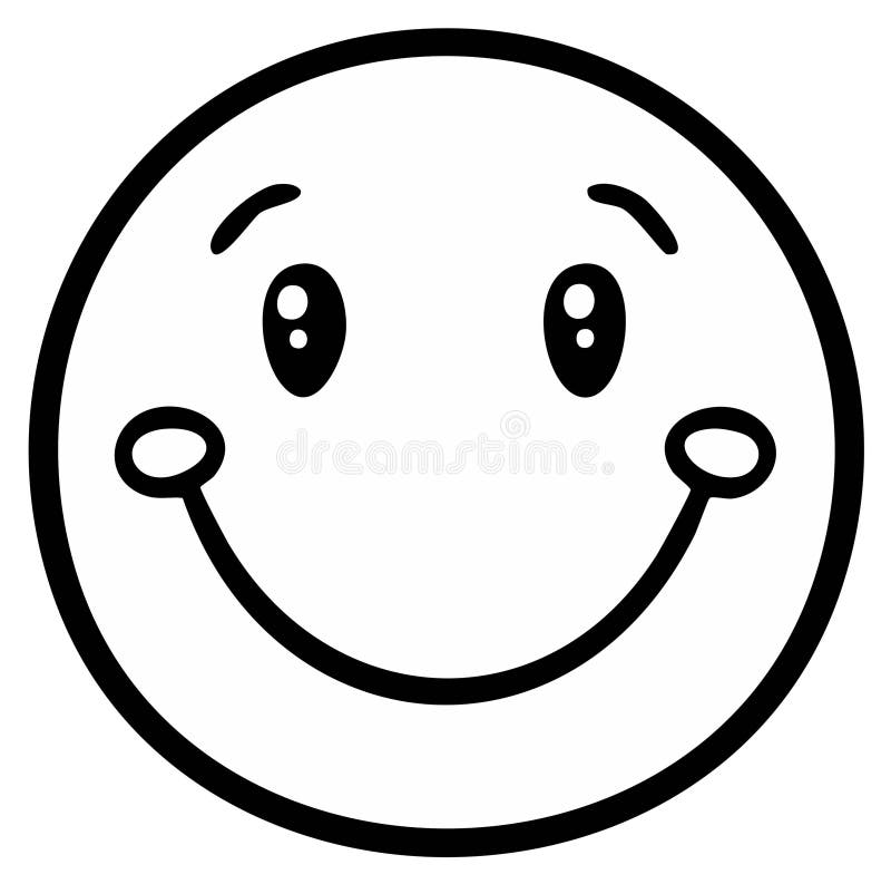 Simple Happy Face Icon with a Cheerful Smile Vector Illustration for ...