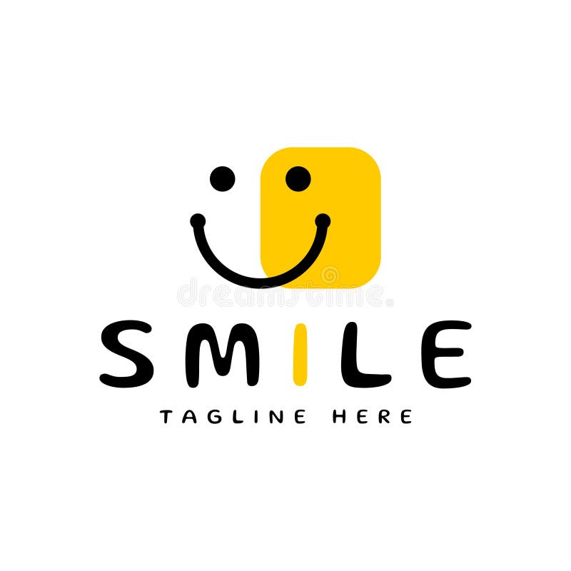 Simple Happy Smile Logo Design Stock Illustration - Illustration of ...