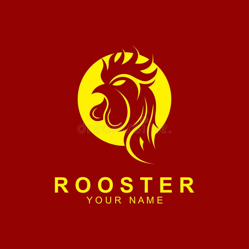 Simple Head Rooster Logo Design Stock Vector - Illustration of icon ...