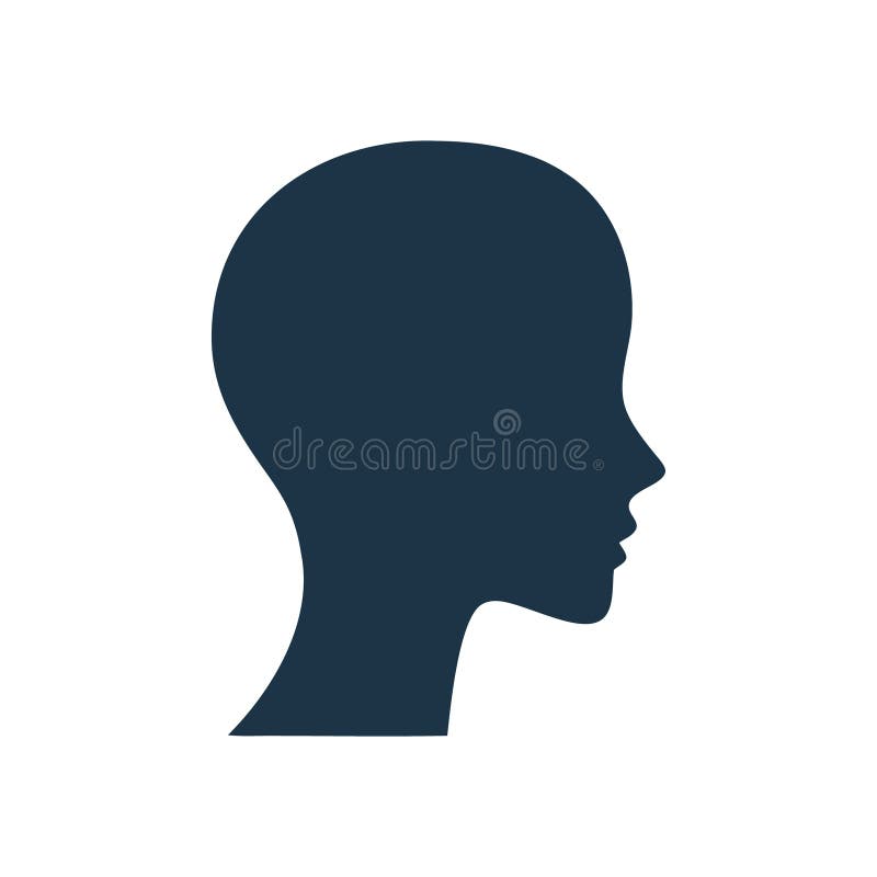 Simple Head Silhouette for Profile Pictures or Basic Design Elements ...