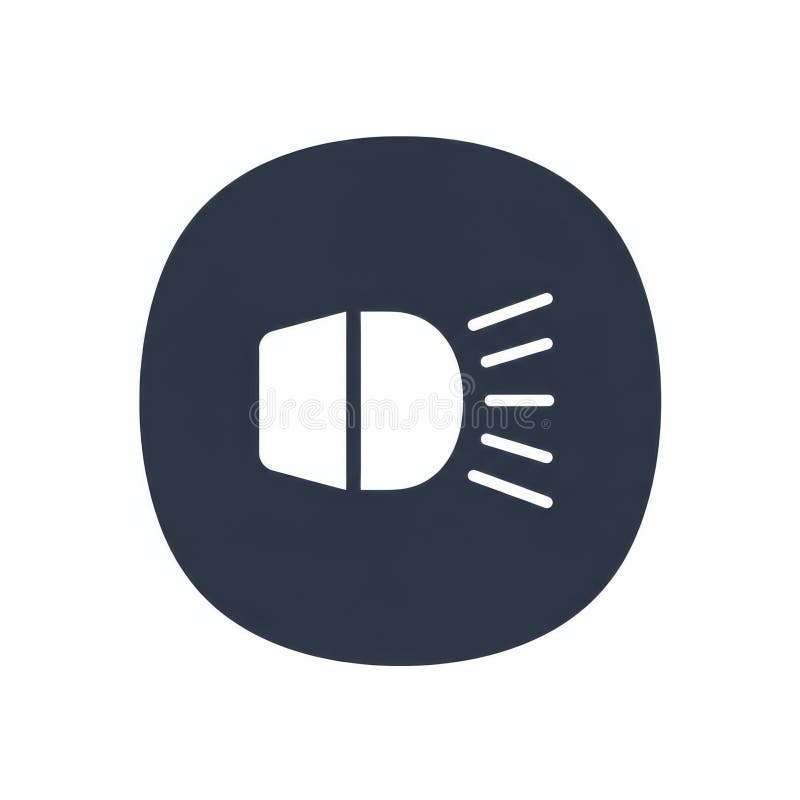 Simple Headlight Icon Illustration Stock Illustration - Illustration of ...