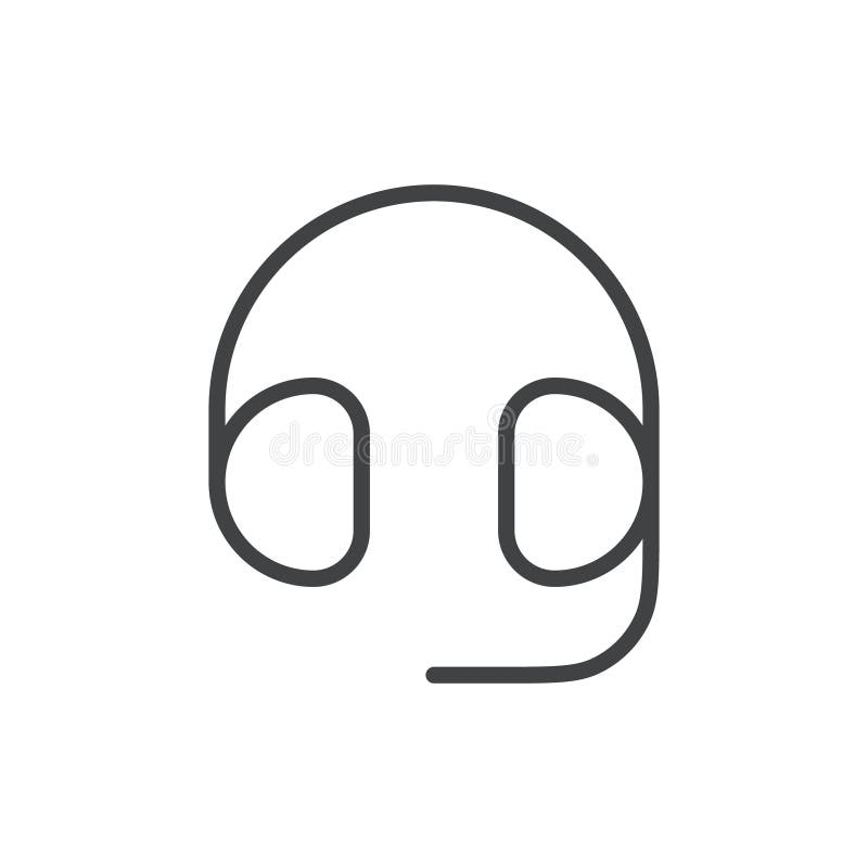 Simple Headset Icon Symbolizing Audio or Customer Service Stock ...