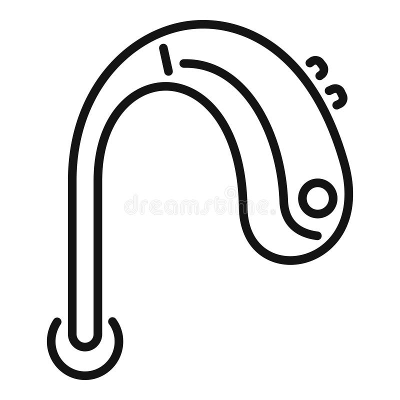Modern Hearing Aid Device Improving Hearing Icon Stock Illustration ...