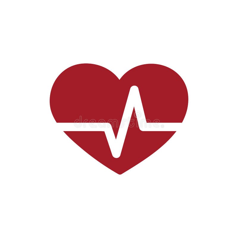 Simple Heart Beat Icon Isolated on White Stock Vector - Illustration of ... Simple Heart Beat Icon Isolated on White Stock Vector - Illustration of ...