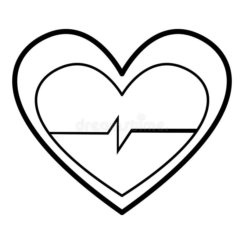 Simple heart icon stock vector. Illustration of vector - 257645996