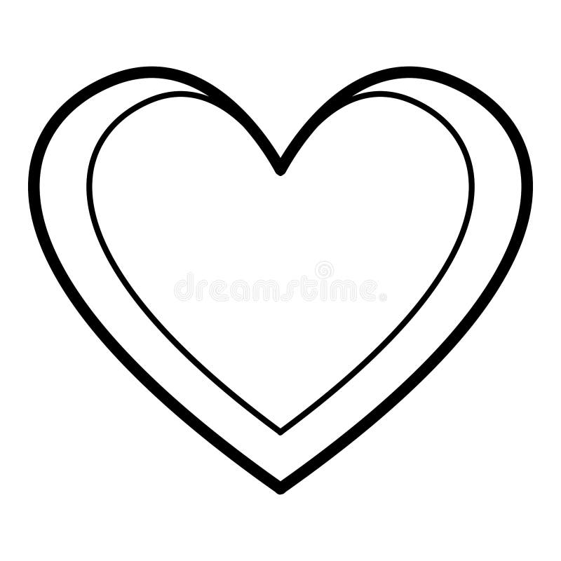 Simple heart icon stock vector. Illustration of valentine - 257646018