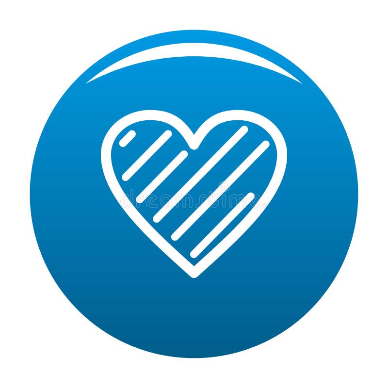 Simple heart icon blue stock illustration. Illustration of blue - 123297947