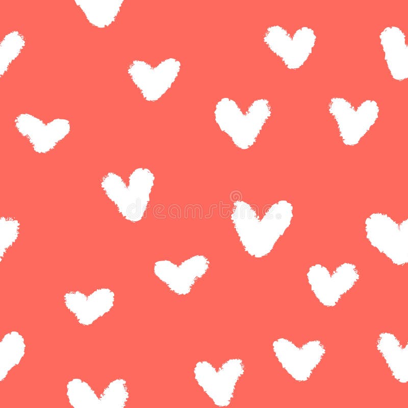 Simple Heart Shape Repeat Pattern Design Stock Vector - Illustration of ...