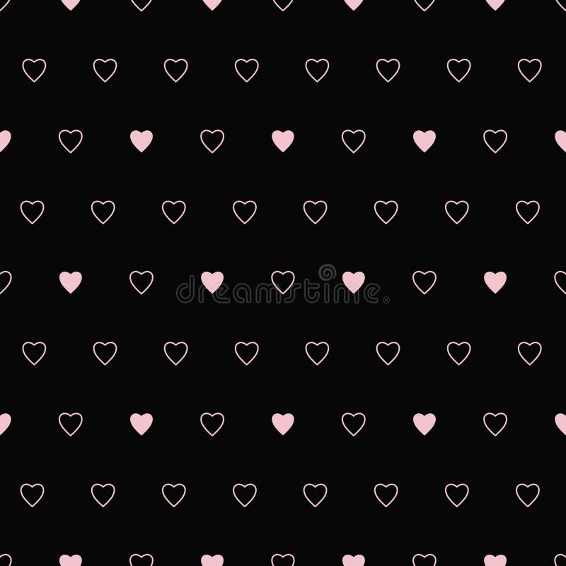 Simple Heart Shape Seamless Pattern in Diagonal Arrangement. Love and ...