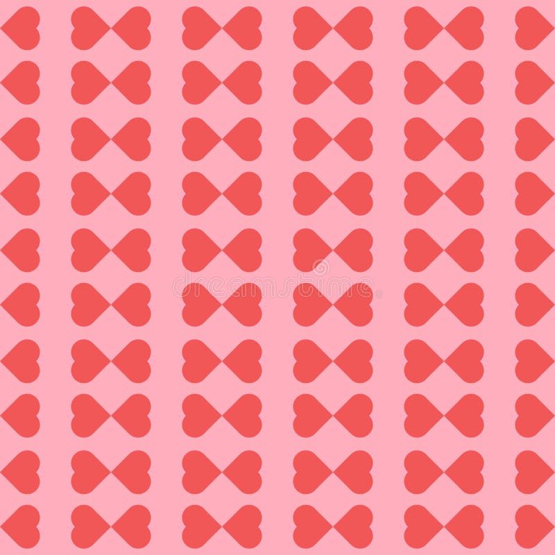 Pink Hearts Seamless Pattern Stock Vector - Illustration of seamless ...