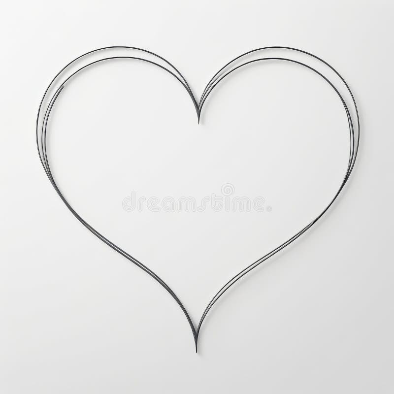 Simple Heart Shape on White Background Stock Illustration ...