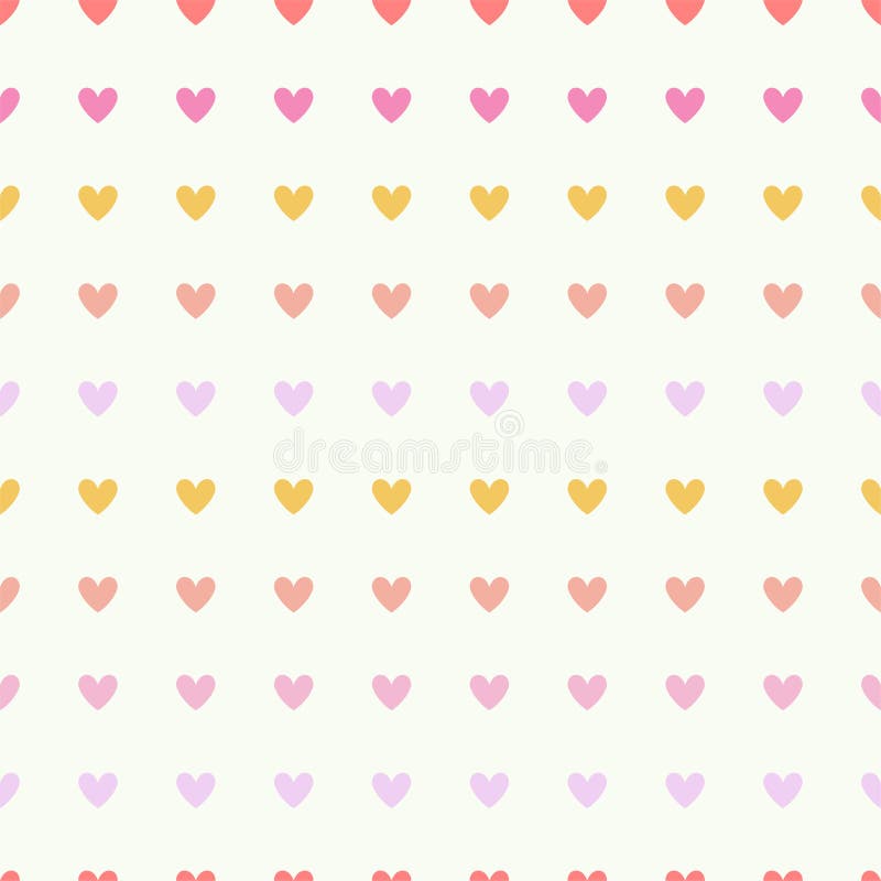 Simple Hearts Seamless Pattern. Valentines Day Background Stock ...