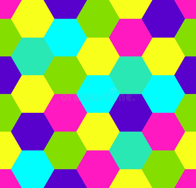Seamless Hexagon Pattern. Vector Illustration Stock Illustration ...
