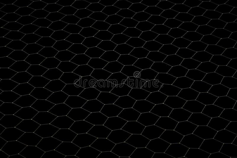 Dark Hexagonal Textured Honeycomb Background Close-up. Black Broun ...