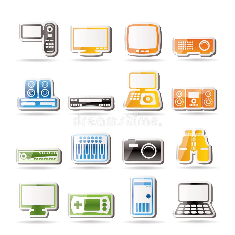 Hi-tech equipment iconя stock vector. Illustration of connection - 10004868
