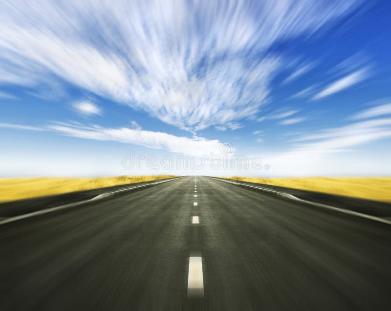 Beautiful Road To Nowhere Spring Horizon Stock Image - Image of outside ...