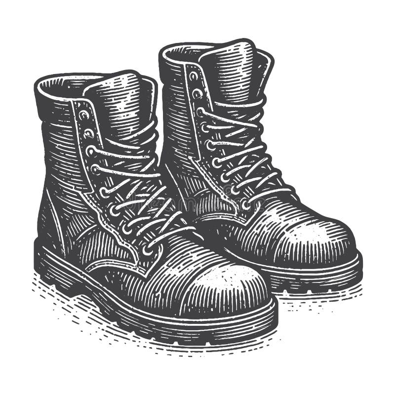 Simple Hiking Boots Vintage Retro Vector Icon Logo Design. Stock Illustration - Illustration of ...