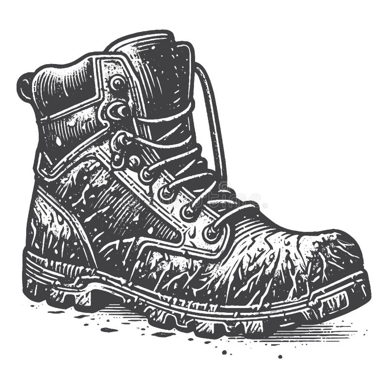 Simple Hiking Boots Vintage Retro Vector Icon Logo Design. Stock Vector ...