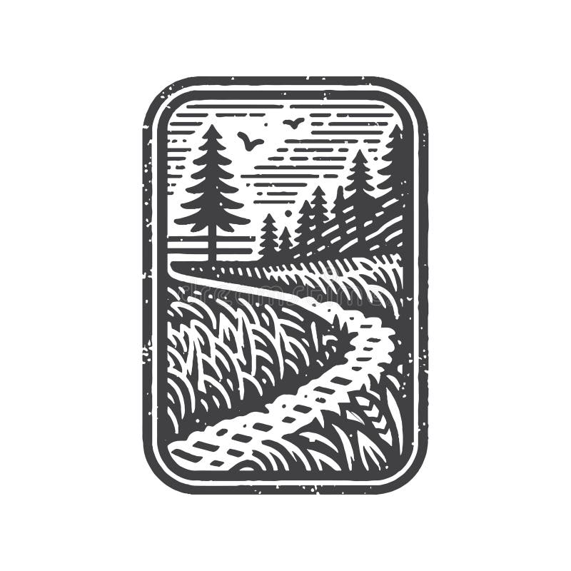 Simple Hiking Trail Vintage Retro Logo Vector Design. Stock Vector ...