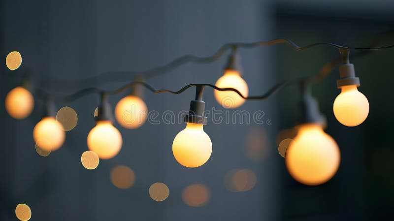Simple Holiday Lights in a Minimalist Design. Stock Illustration ...