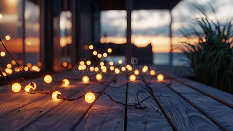 Simple Holiday Lights in a Modern Style. Stock Illustration ...