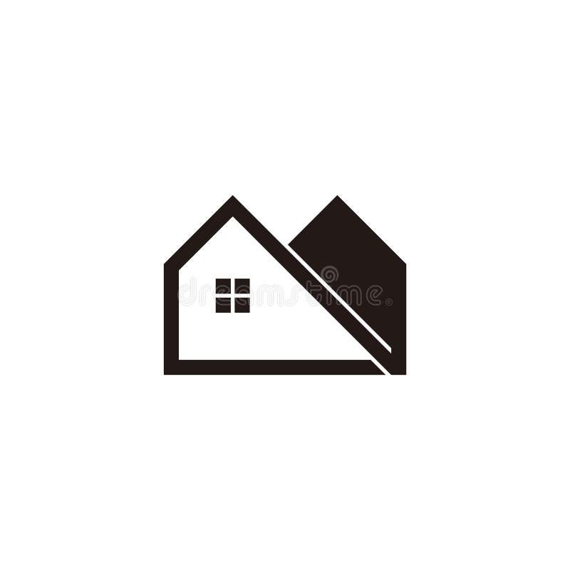 Simple Home House Silhouette Resident Shadow Logo Vector Stock Vector ...