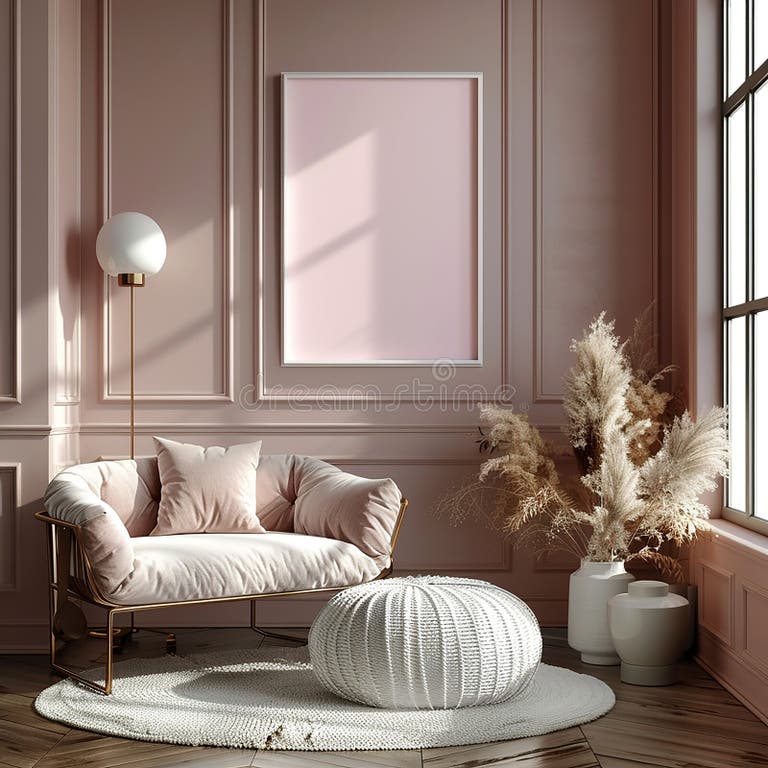 Simple Home Interior with Light Pattern from the Window Stock Illustration - Illustration of ...