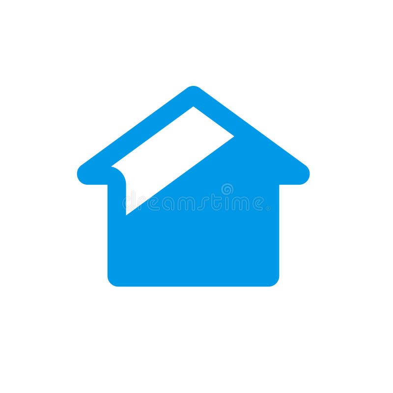 Simple Home Logo Template, Square Shape Icon, House Symbol - Vector ...