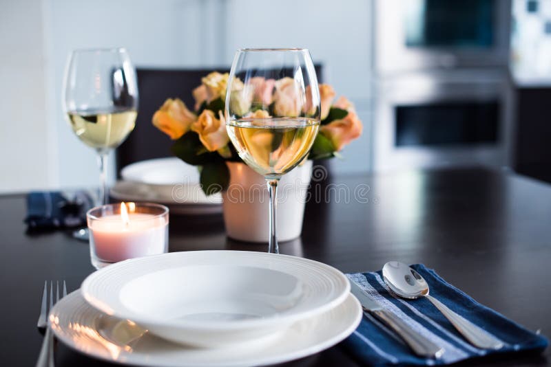 Simple home table setting stock image. Image of clean - 54279763