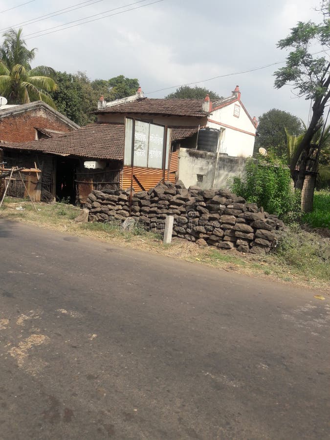 Simple Homes in Indian Farm Stock Photo - Image of indian, farm: 172493362