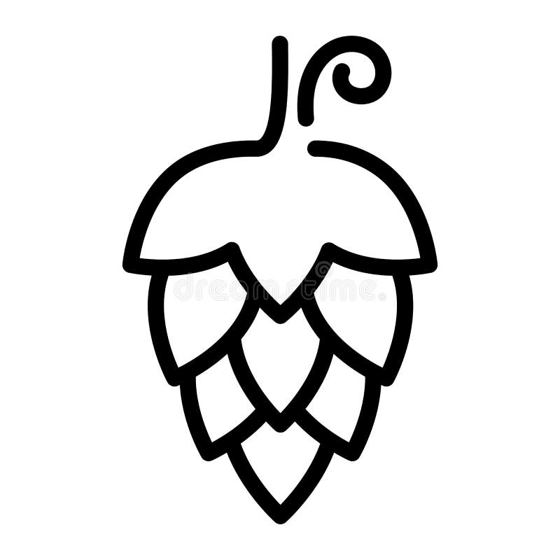 Simple Hop Line Icon. Hop Emblem, Symbol Vector Illustration Stock ...