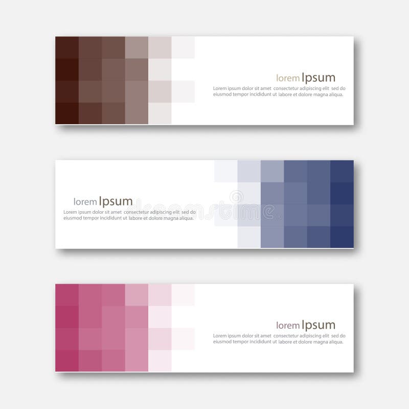 Simple Horizontal Design Banner Backgrounds. Stock Vector ...