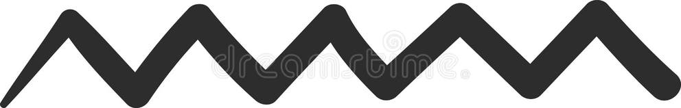 Simple Horizontal Seamless Repeating Zig Zag Pattern with Rounded ...