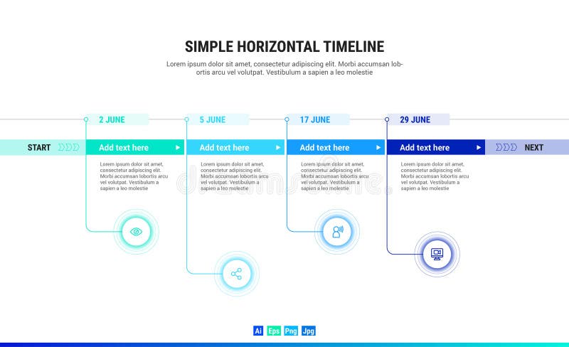 Simple Horizontal Timeline Infographic Template Stock Vector ... Simple Horizontal Timeline Infographic Template Stock Vector ...