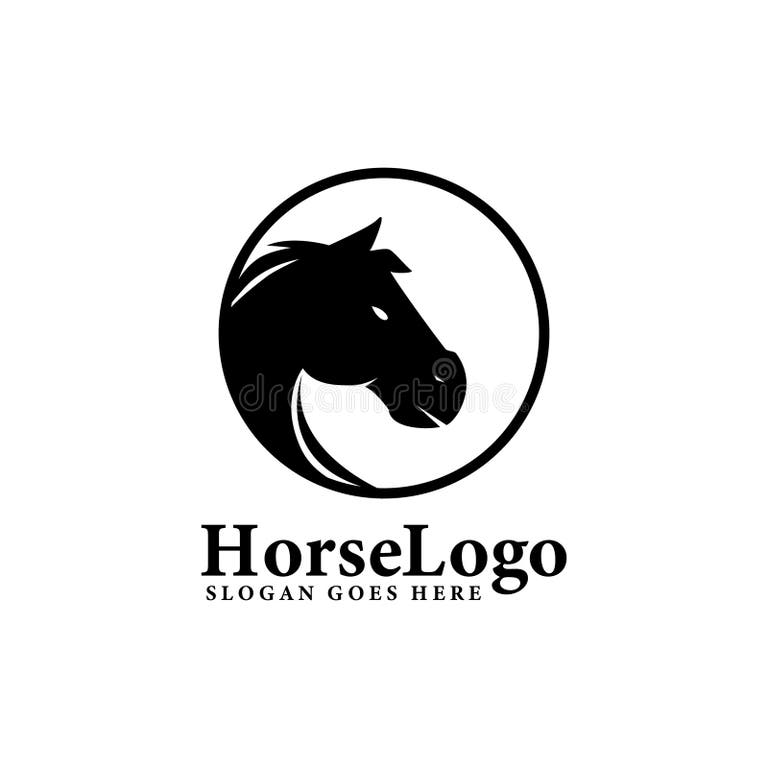 Simple Horse Logo Design Template Stock Vector - Illustration of ...