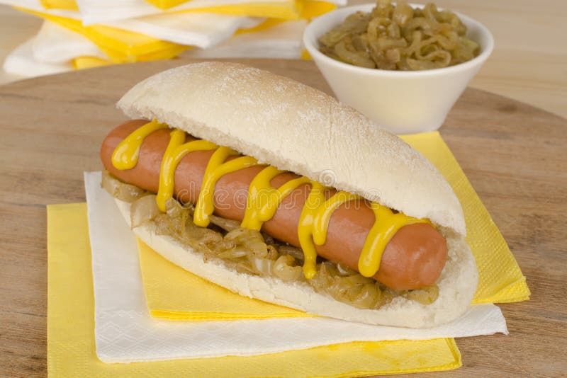 Simple Hot Dog stock photo. Image of rustic, bowl, party - 28664086