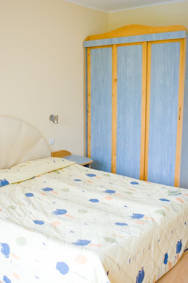 Simple Hotel room stock photo. Image of table, accommodation - 5077720