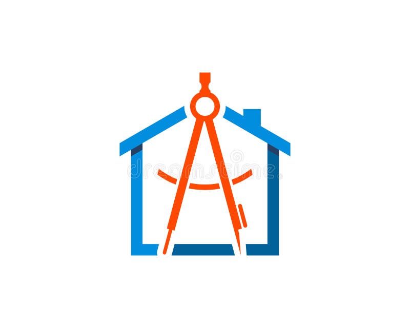 Simple Architect Logo Icon with Modern Home Symbol Vector Illustration ...