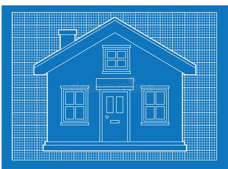 Simple house blueprints stock vector. Illustration of domicile - 19708695